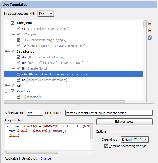 High Speed Coding With Custom Live Templates The Webide Blog 2271