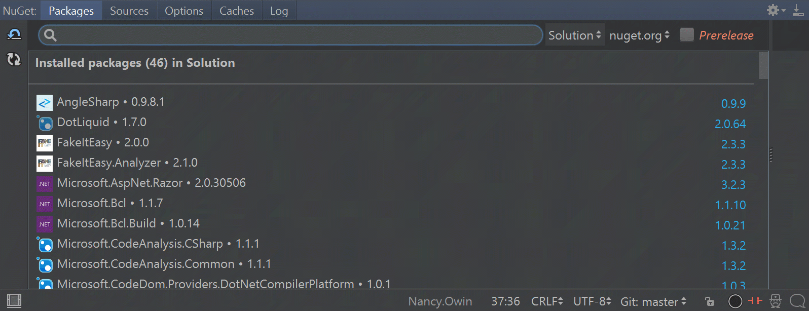 Rider EAP update: Working with NuGet | The .NET Tools Blog