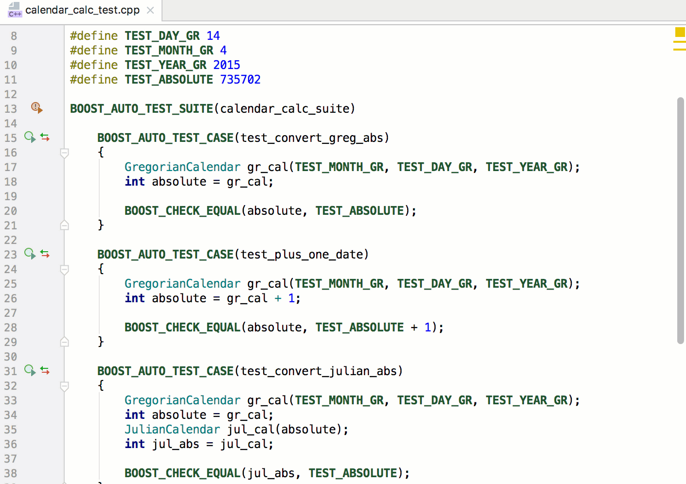 CLion 2017.3 EAP: Boost.Test support | The CLion Blog