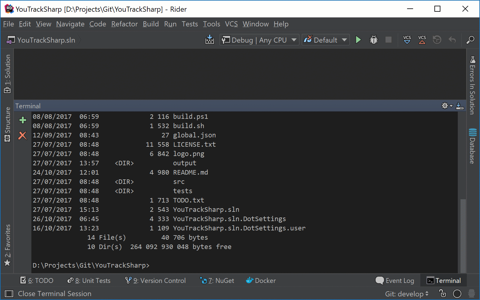 Working with Rider's built-in terminal | The .NET Tools Blog