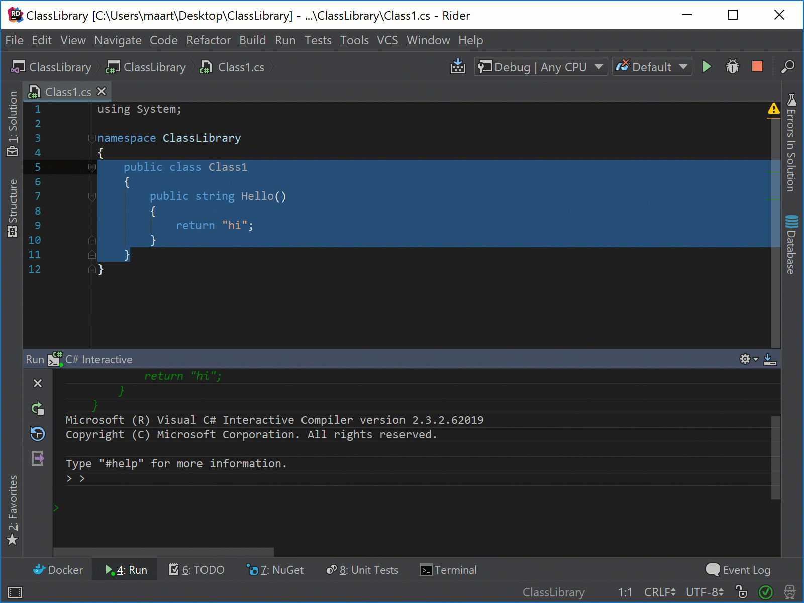 C# Interactive in Rider | The .NET Tools Blog