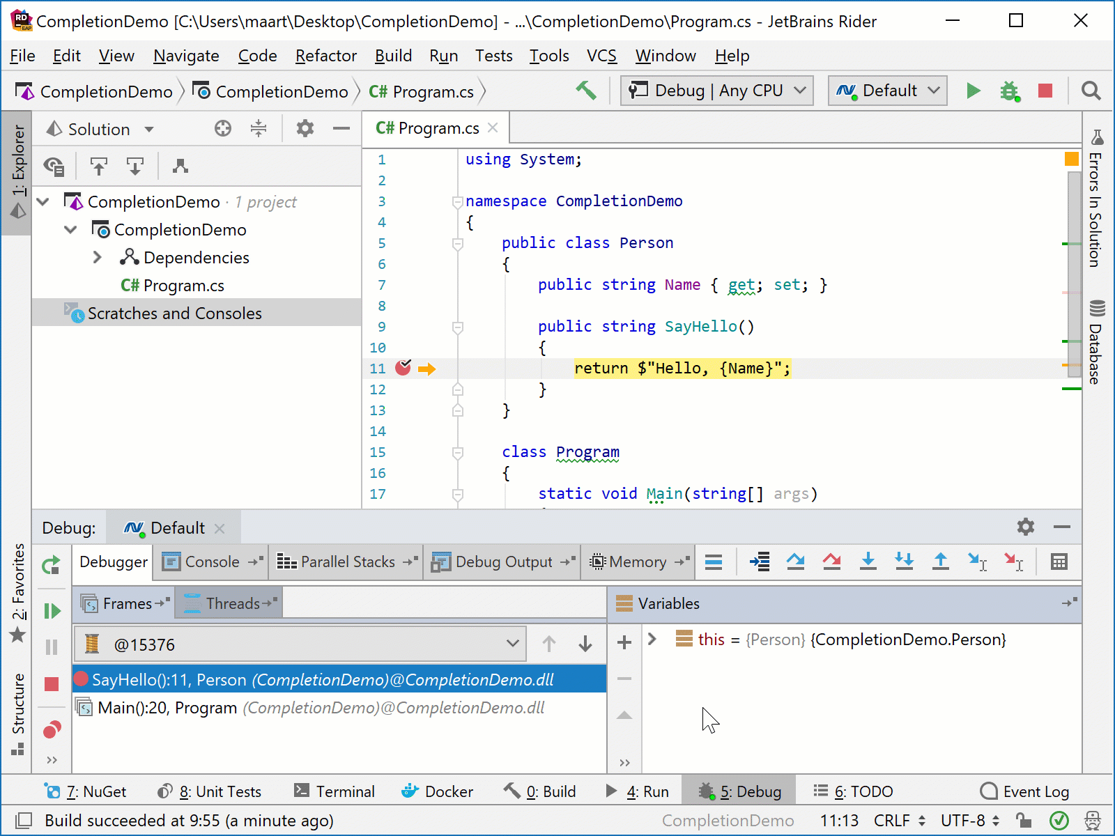 Code Completion Improvements In Rider 20182 Eap The Net Tools Blog