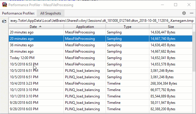 Performance Profiling Net Code In Rider With Integrated Dottrace The Net Tools Blog