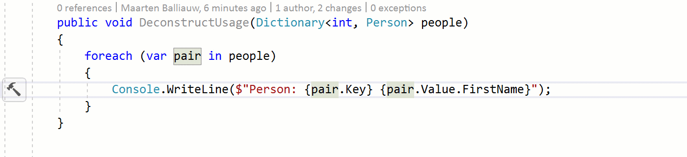 Tuples, deconstruction, string interpolation - improved inspections and ...