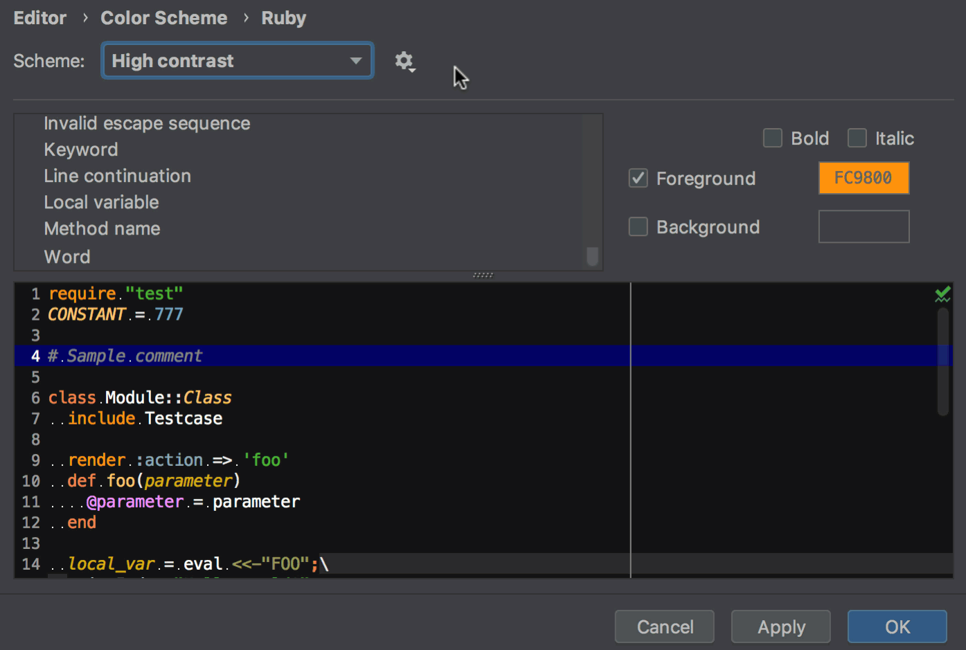 How To Import Previous Darcula Color Scheme In Rubymine The Rubymine Blog