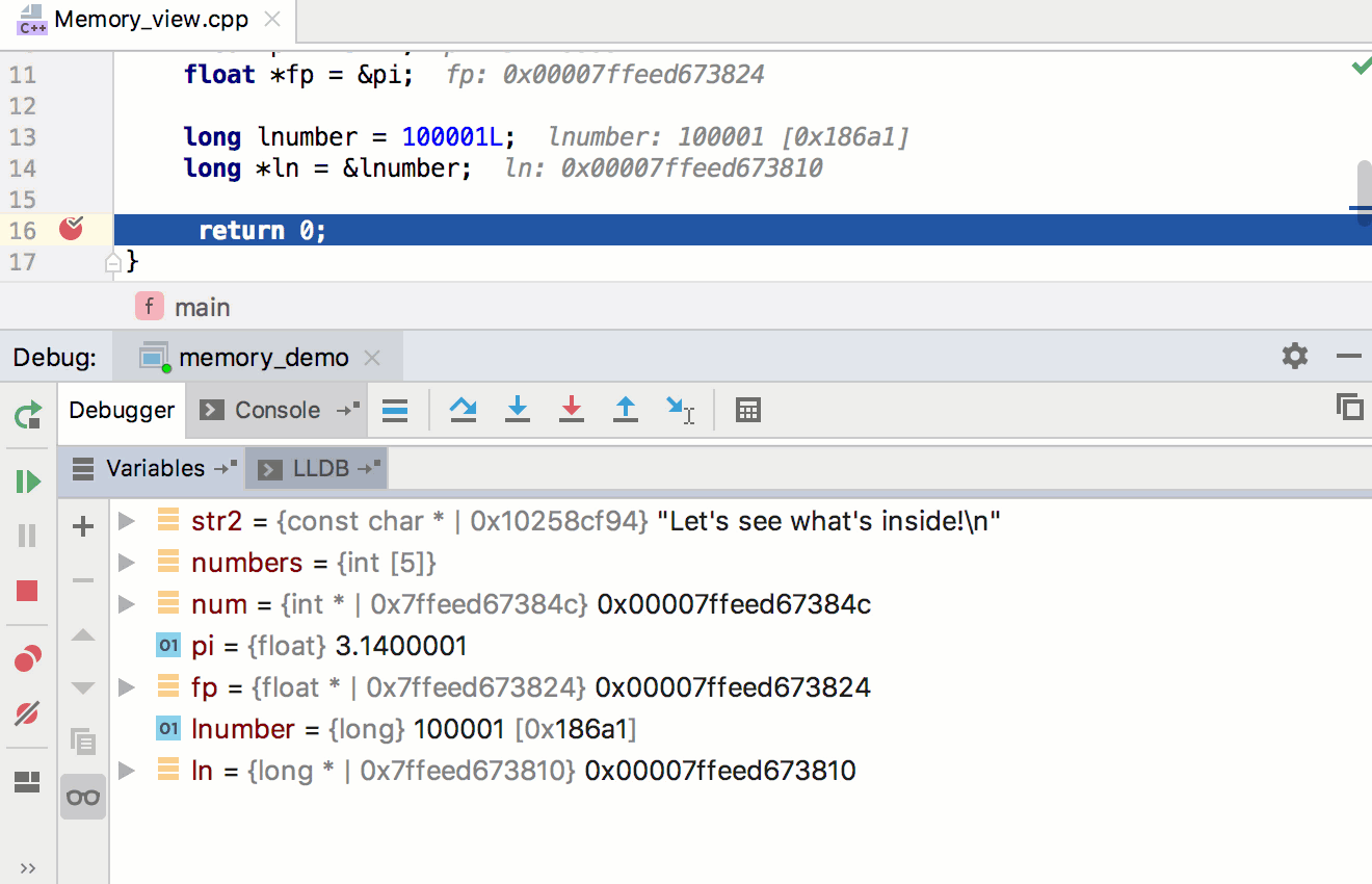 CLion 2019.1 EAP: memory view and header guards style | The CLion Blog