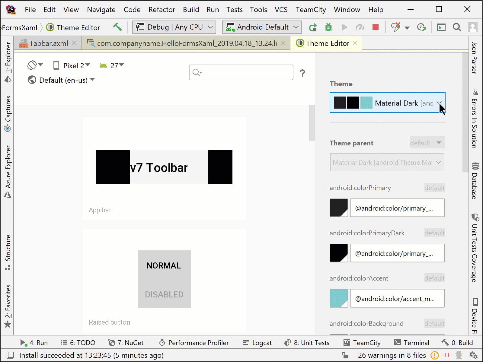 Xamarin Android Visual Designer and Layout Inspector in Rider 2019.1 ...