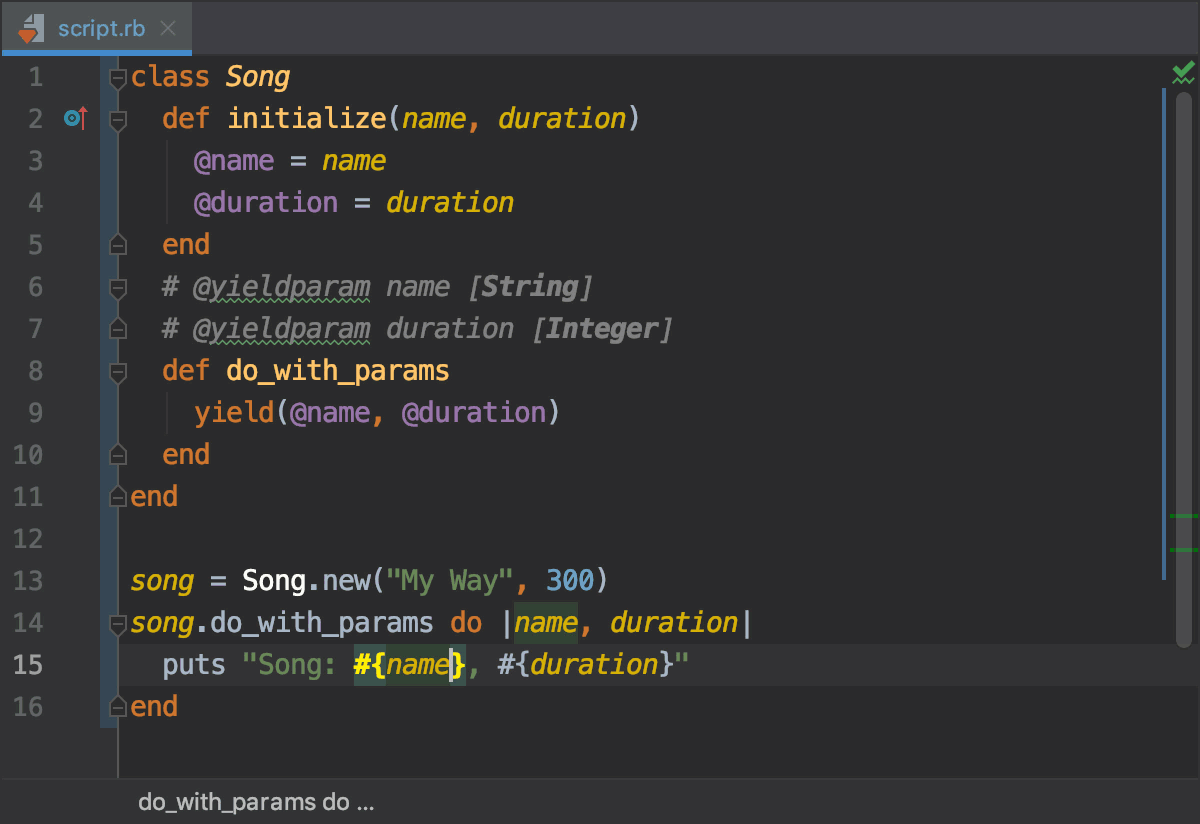 YARD support in RubyMine | The RubyMine Blog