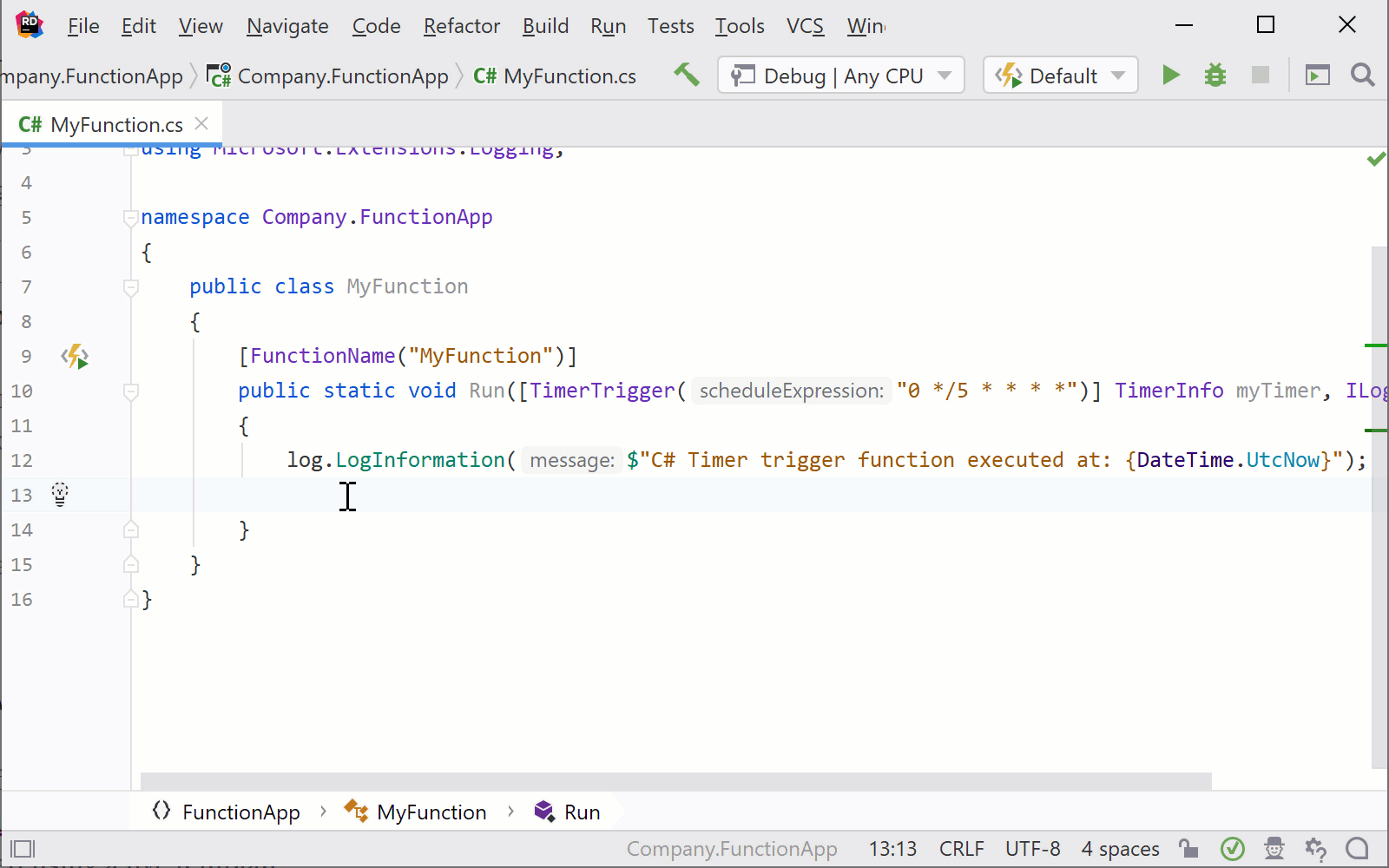 Cloud Shell Web Preview Debug Individual Azure Functions Explore Arm