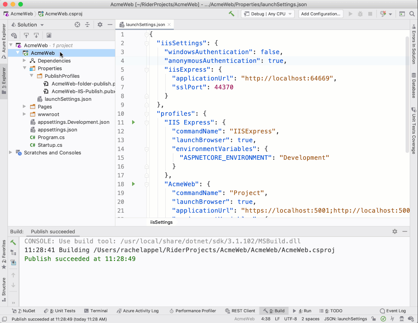 Publishing applications to IIS, Azure, AWS and more - using Rider! | The .NET Tools Blog