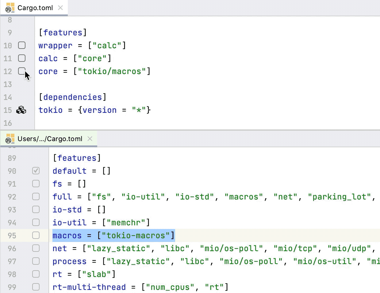IntelliJ Rust: New Functionality for Cargo Features | The CLion Blog