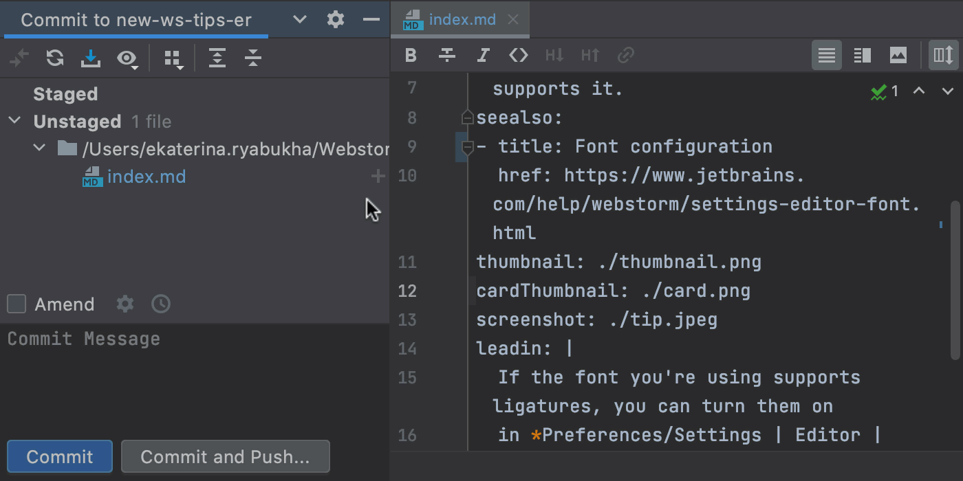 WebStorm 2020.3: Tailwind CSS, Git Staging, and More | The WebStorm Blog