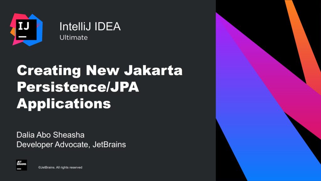 Creating New Jakarta Persistence/JPA Applications | The IntelliJ IDEA Blog