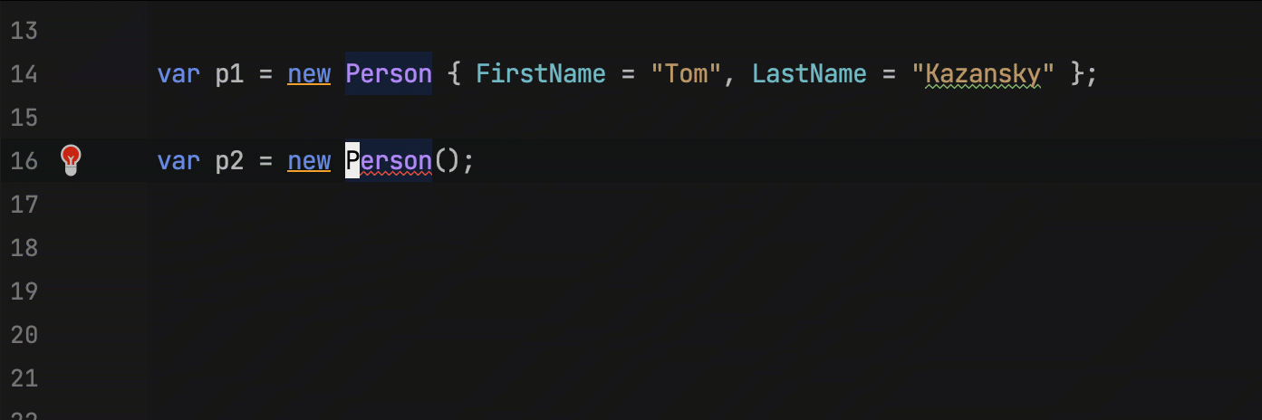 Required Keyword Checked Operators Nameof Operator Scope Using C 11 In Rider And Resharper
