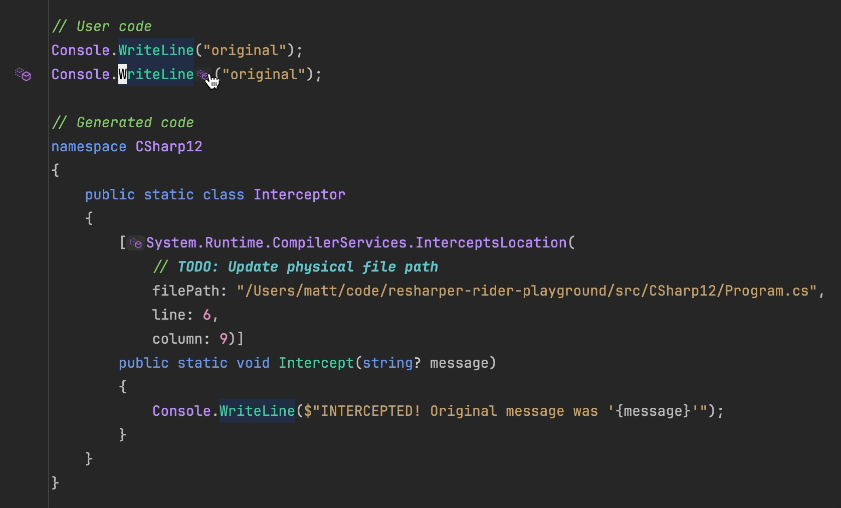 Interceptors – Using C# 12 in Rider and ReSharper | The .NET Tools Blog