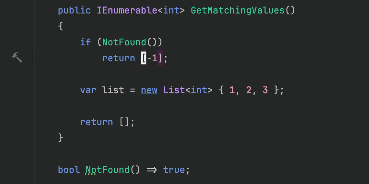 Cast Expressions Primary Constructors Collection Expressions List Patterns C Language